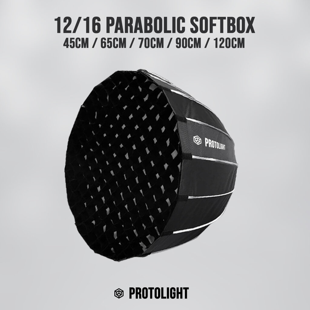 Parabolic Softbox 45/65/90cm Protolight พาราโบริค 12/16 ซอฟบล็อก อุปกรณ์เพิ่มความนุ่มของแสงไฟ ...