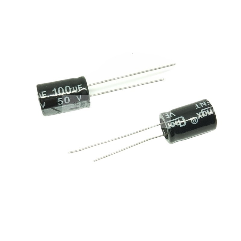 10 ชิ้น/ล็อต In-Line Electrolytic Capacitor 50V 100UF ปริมาณ 8 * 12 ...