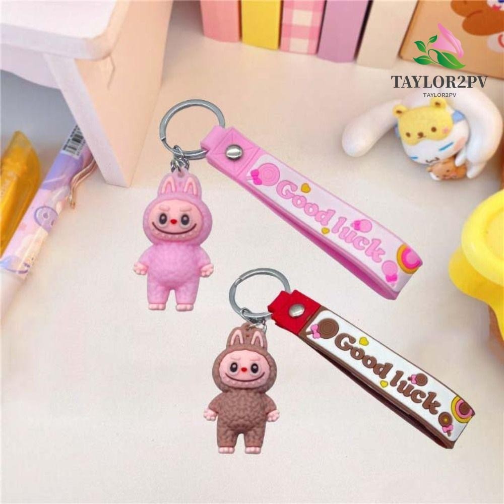 Taylor2pv Labubu พวงกุญแจตุ๊กตา,พร้อมกระจก Anti-lost Labubu PVC จี้ ...