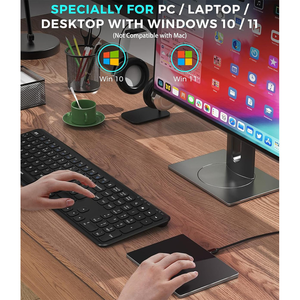 Usb Wired Multi-Touch Trackpad Slim AluminiumTouchpad Mouse สําหรับ ...