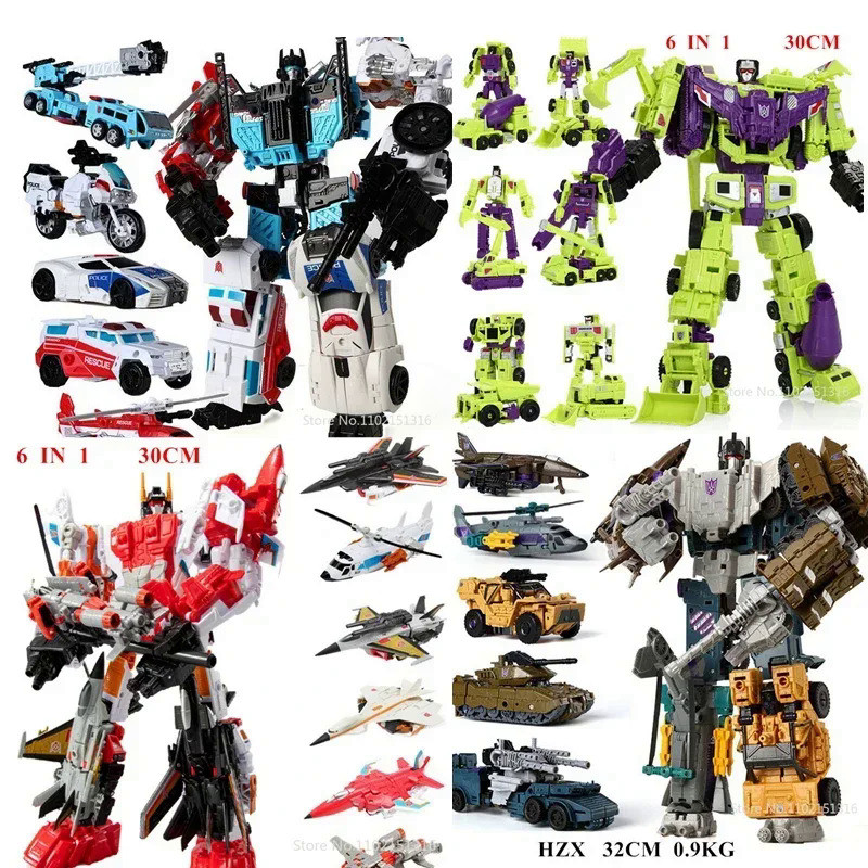Transformation Robot Toys HZX Defensor Bruticus Superion Devastator IDW ...