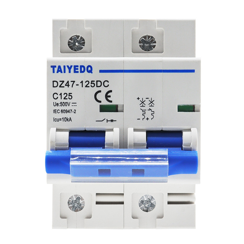 2P 80A 100A 125A DC Circuit Breaker 500V Circuit Breaker Solar Cells RV ...