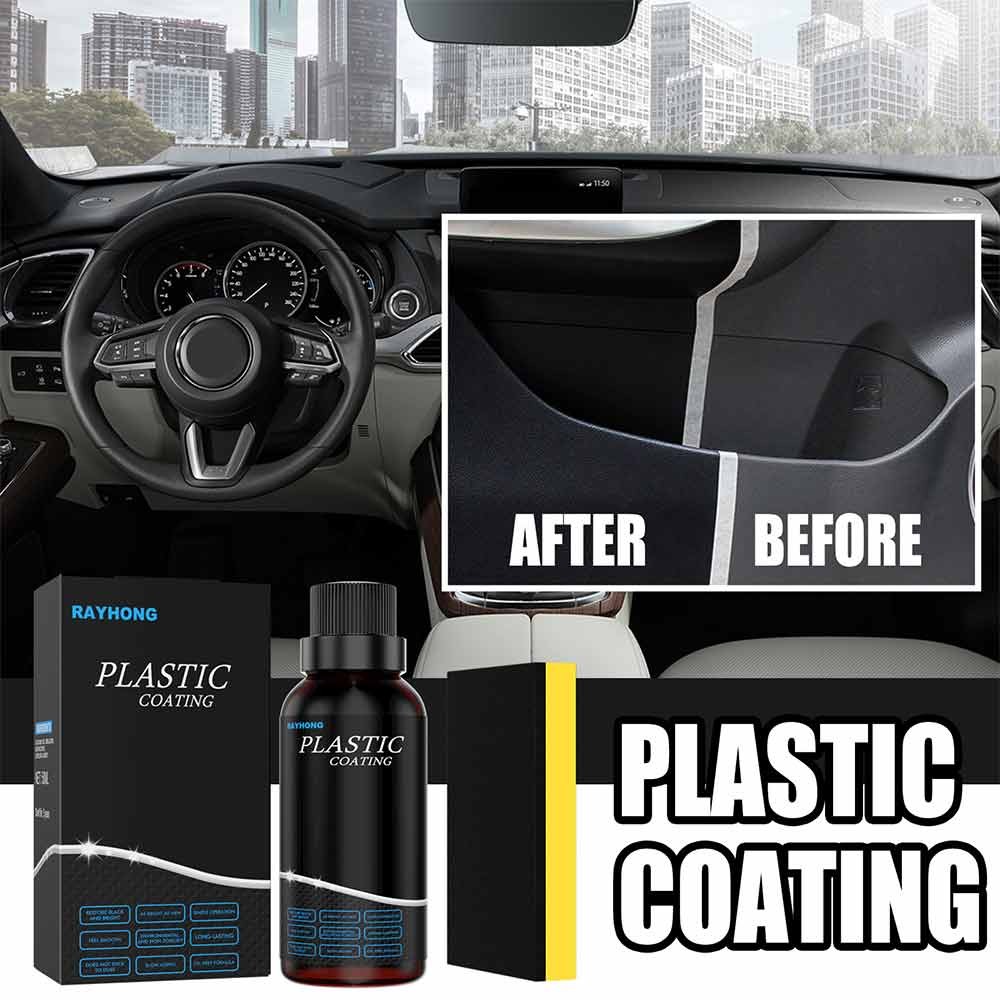 Glass Care Car Plastic Restorer,Nano Plastic Refreshing Back To Black ...