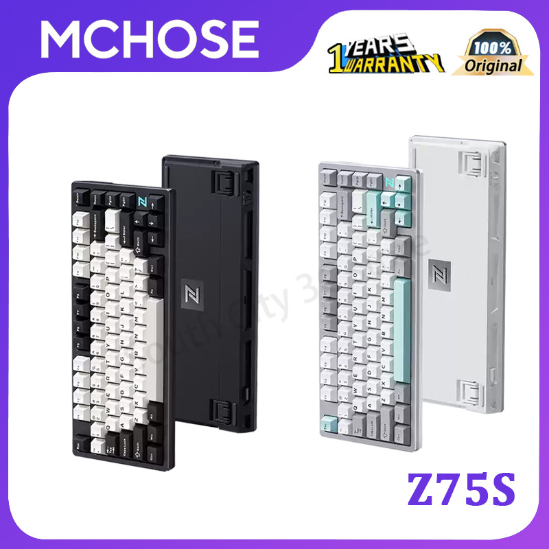 Mchose Z75S ไร้สายสามโหมดที่กําหนดเองคีย์บอร์ดอลูมิเนียม Glob กึ่งอลูมิเนียมปะเก็นโครงสร้าง Full ...