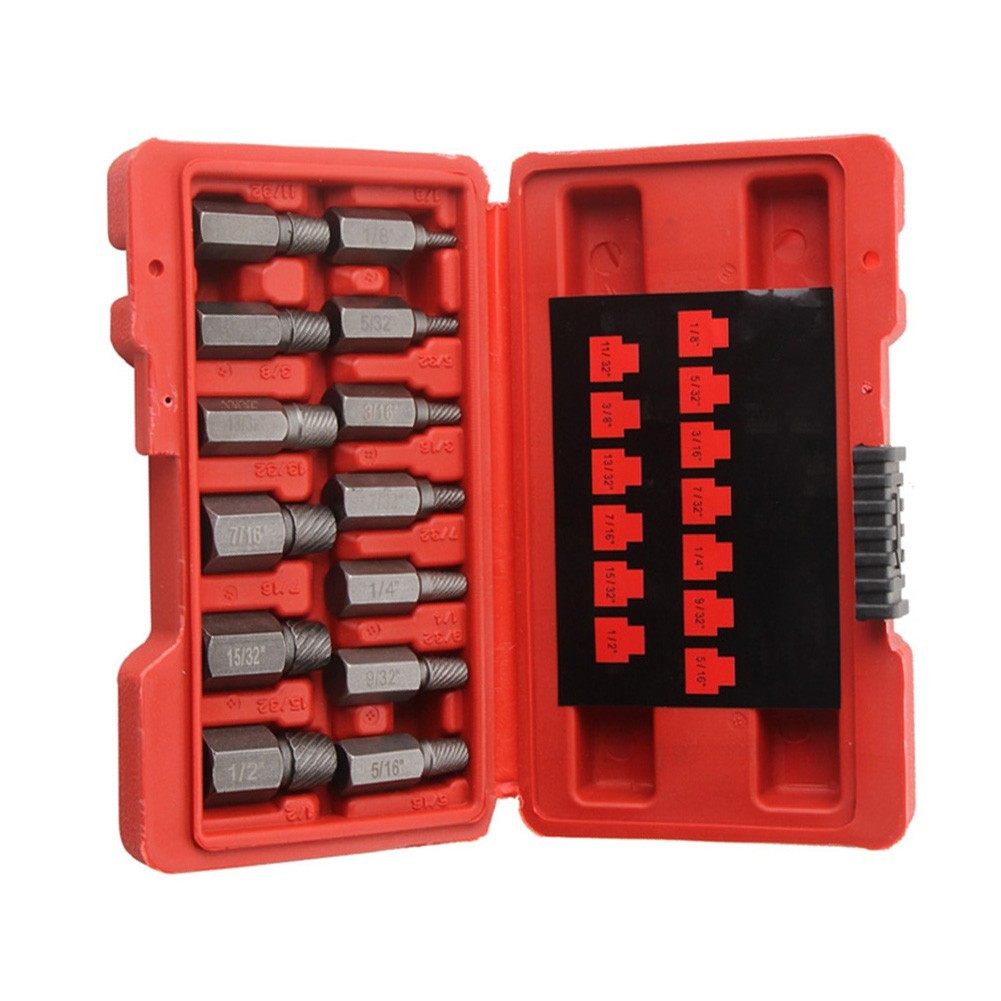 Giggle13Pcs Screw Extractor Set Damaged Broken Bolt Screw Extractor Hex ...