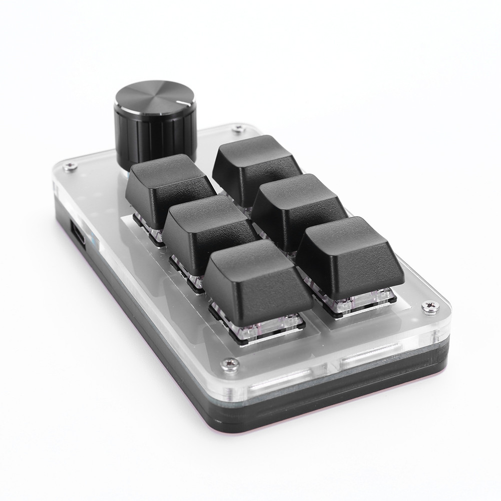 6 Key 1 Knob Programming Macro Custom Knob Keyboard RGB Mechanical ...