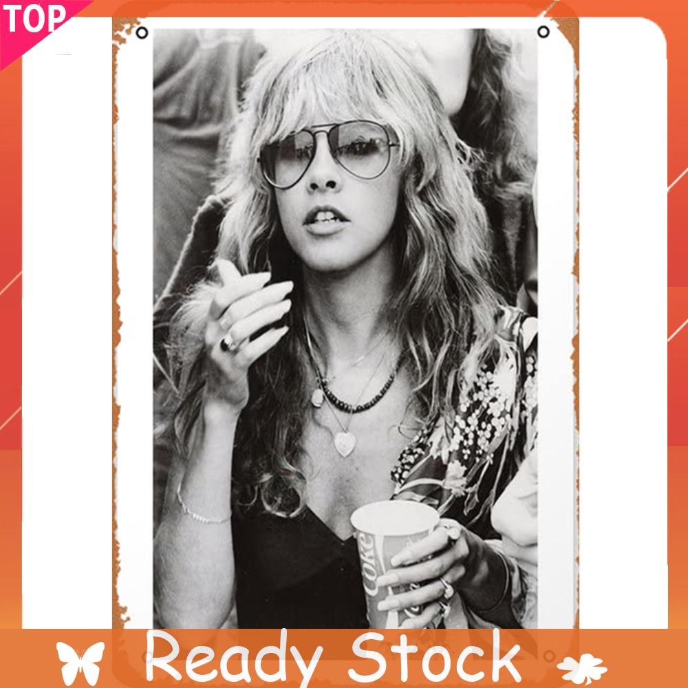 Vintage Metal Plate Stevie Nicks นักร้องสี่เหลี่ยมภาพวาดเหล็กตกแต่ง ...