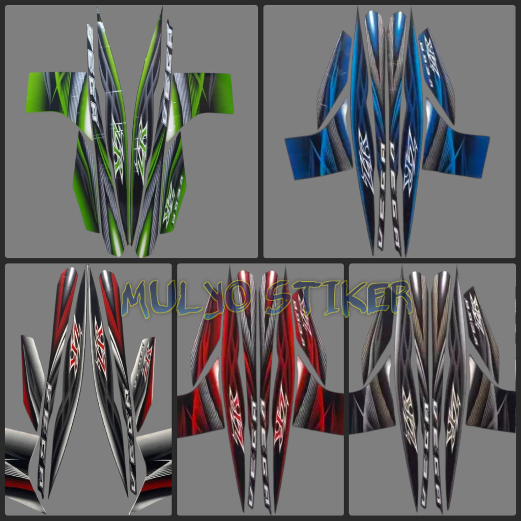 Striping STICKER รายชื่อรถจักรยานยนต์ Yamaha Vega zr 2012 2013 มาตรฐาน ...
