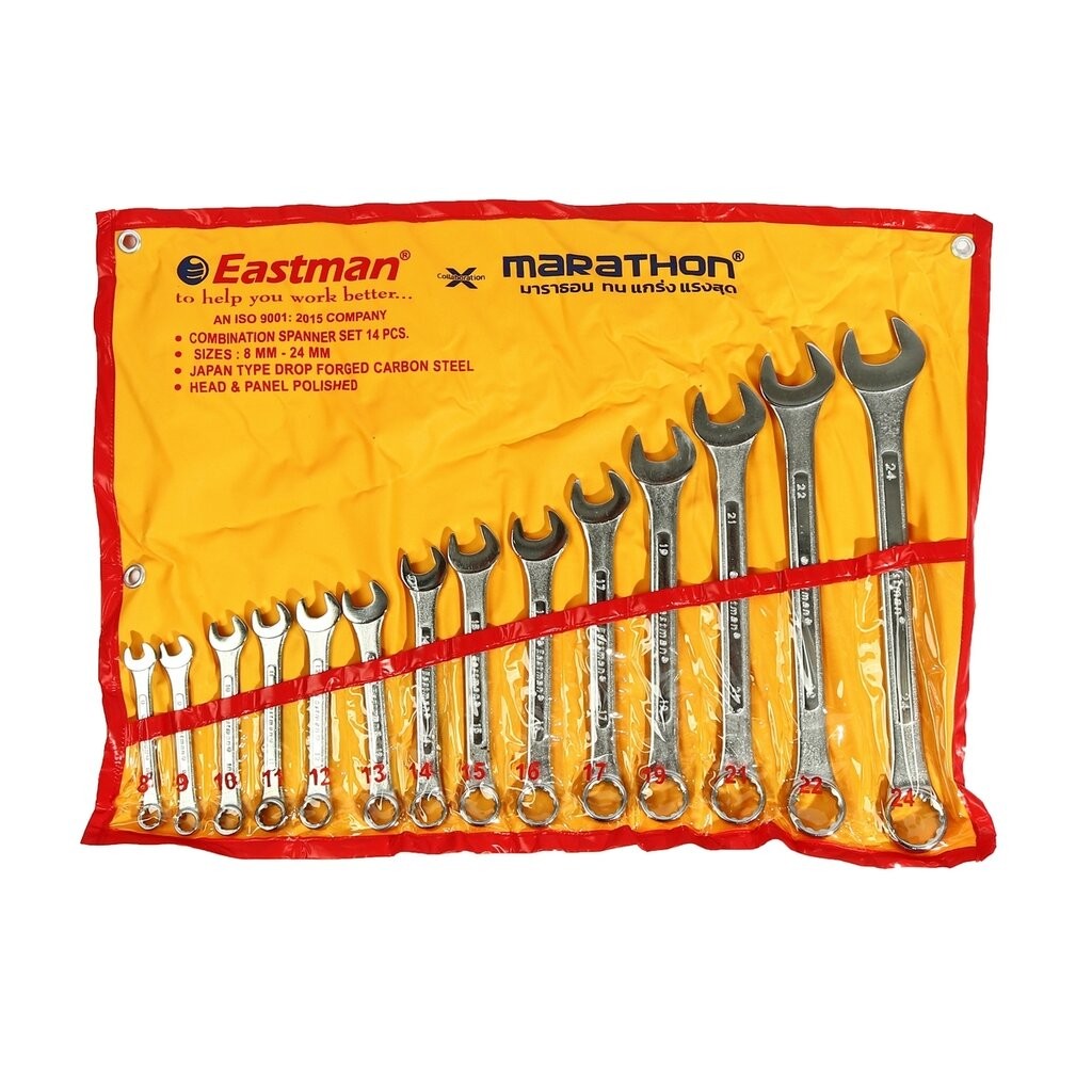 EASTMAN E121 ชุดประแจแหวนข้างปากตาย 14 ตัวชุด อีสท์แมน | Shopee Thailand