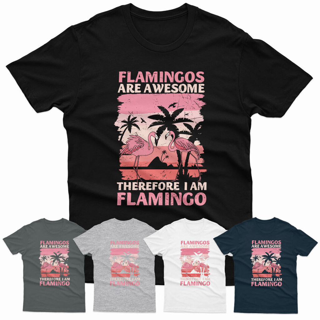 Flamingos Are Asome Thefore I Am Flamingo Funny Bird Lover T เสื้อ P1 ...