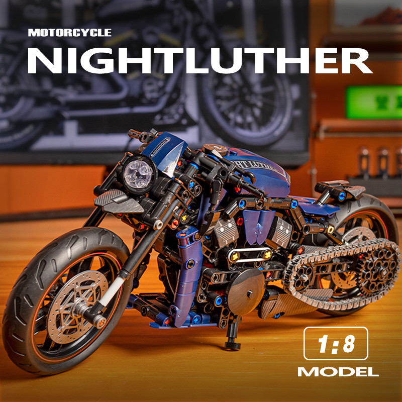 ประกอบ Harley Building Blocks Night Luther Motorcycle Boy Toy Model ...