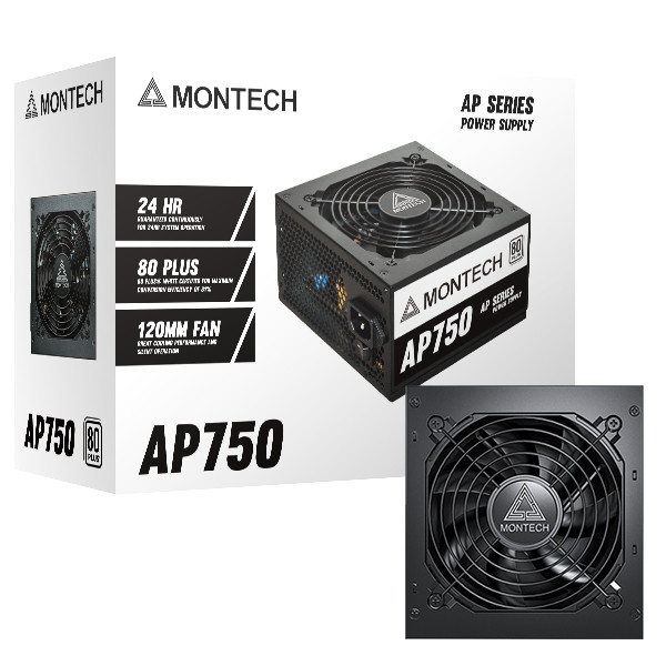 PSU MONTECH AP550 550W / AP650 650W / AP750 750W (80PLUS) POWER SUPPLY ...