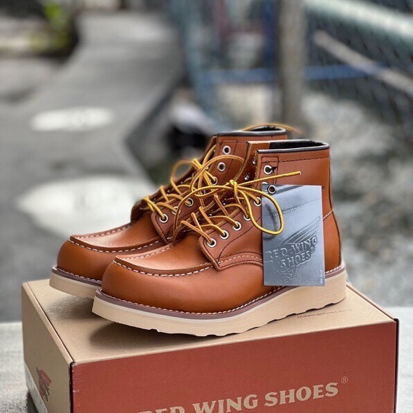 Outdoor Overalls แฟชั่นของแท้หนัง Red Wing Martin รองเท้ากลางแจ้ง High ...