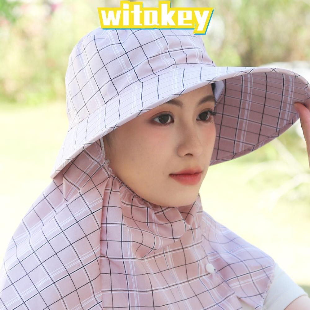 หมวกกันแดด WITAKEY ปีกกว้าง สำหรับการทำงานในฟาร์ม หรือกิจกรรมกลางแจ้ง ป้องกัน UV ฤดูใบไม้ผลิ ...