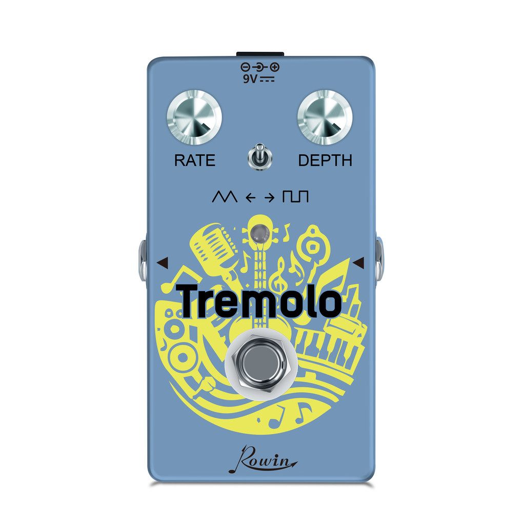 ROWIN RE-07 Tremolo แป้นเหยียบกีตาร์ไฟฟ้าพร้อมการสลับโหมดคลื่นสามเหลี่ยม/คลื่นสี่เหลี่ยม ...