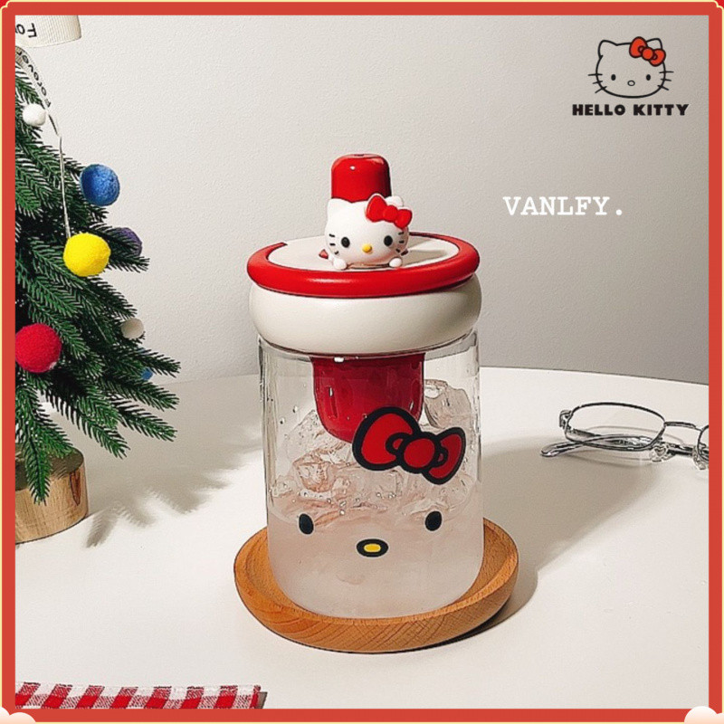 Hello Kitty ins ถ้วยน้ําฟางมูลค่าสูงสาวน่ารักถ้วยพกพาถ้วยชา | Shopee Thailand