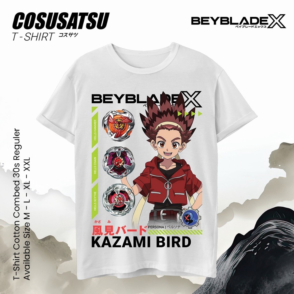 👕 【เสื้อยืดยอดนิยมขายร้อน】 เสื้อยืด Kazami Bird Robin Kazami Beyblade X ...