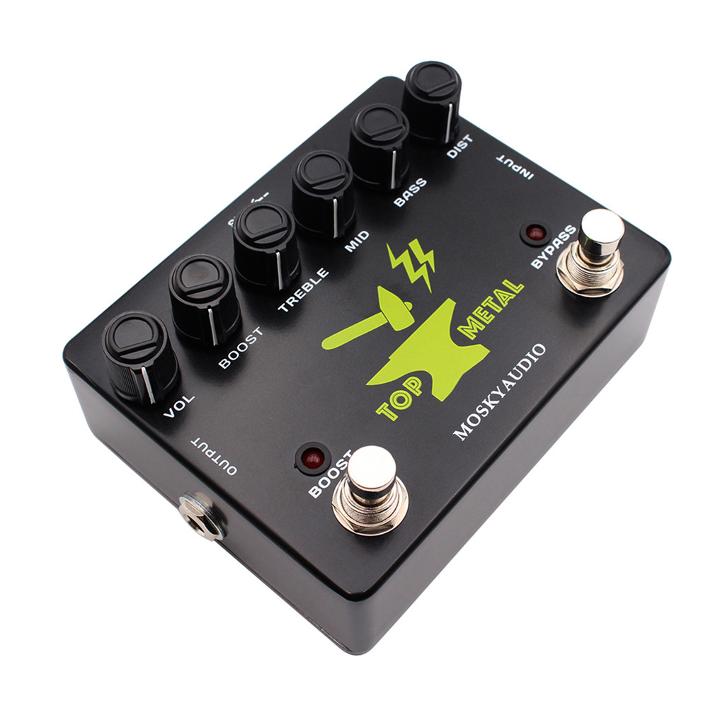 MOSKYAUDIO Metal Muff พร้อม Boost Distortion Guitar Effect Pedal พร้อม ...