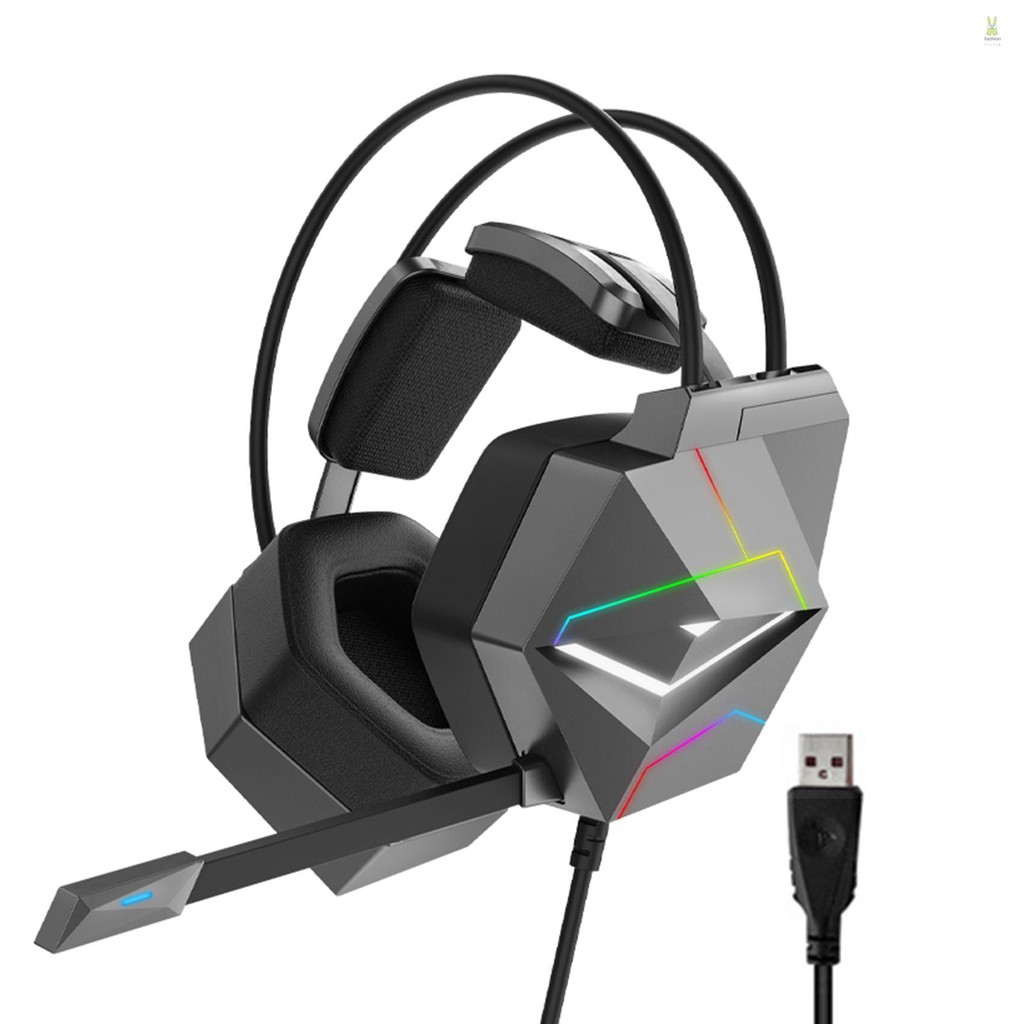 TAIOU ชุดหูฟังเล่นเกมแบบมีสาย USB Virtual 7.1 เสียงรอบทิศทาง E-กีฬาหู ...