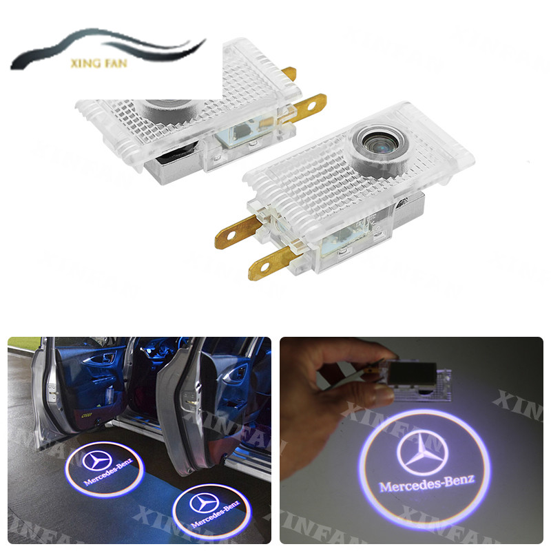 2 ชิ้นประตูรถ LED ยินดีต้อนรับไฟ Shadow โปรเจคเตอร์ Courtesy Step Light ...