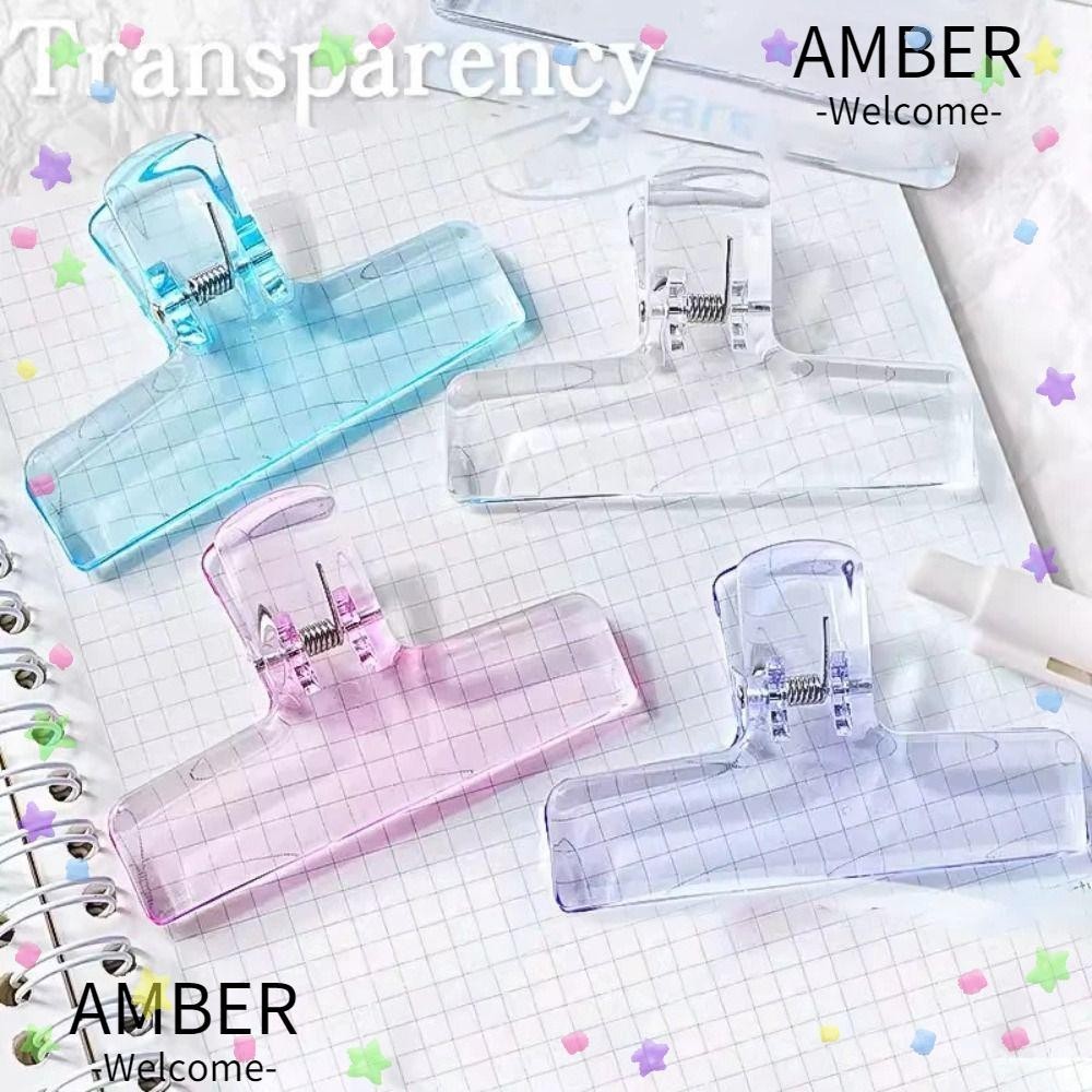 Amber Binder Clip, ที่ใส่แฟ้มเครื่องเขียนแบบใส, อุปกรณ์การเรียนอะคริลิค ...