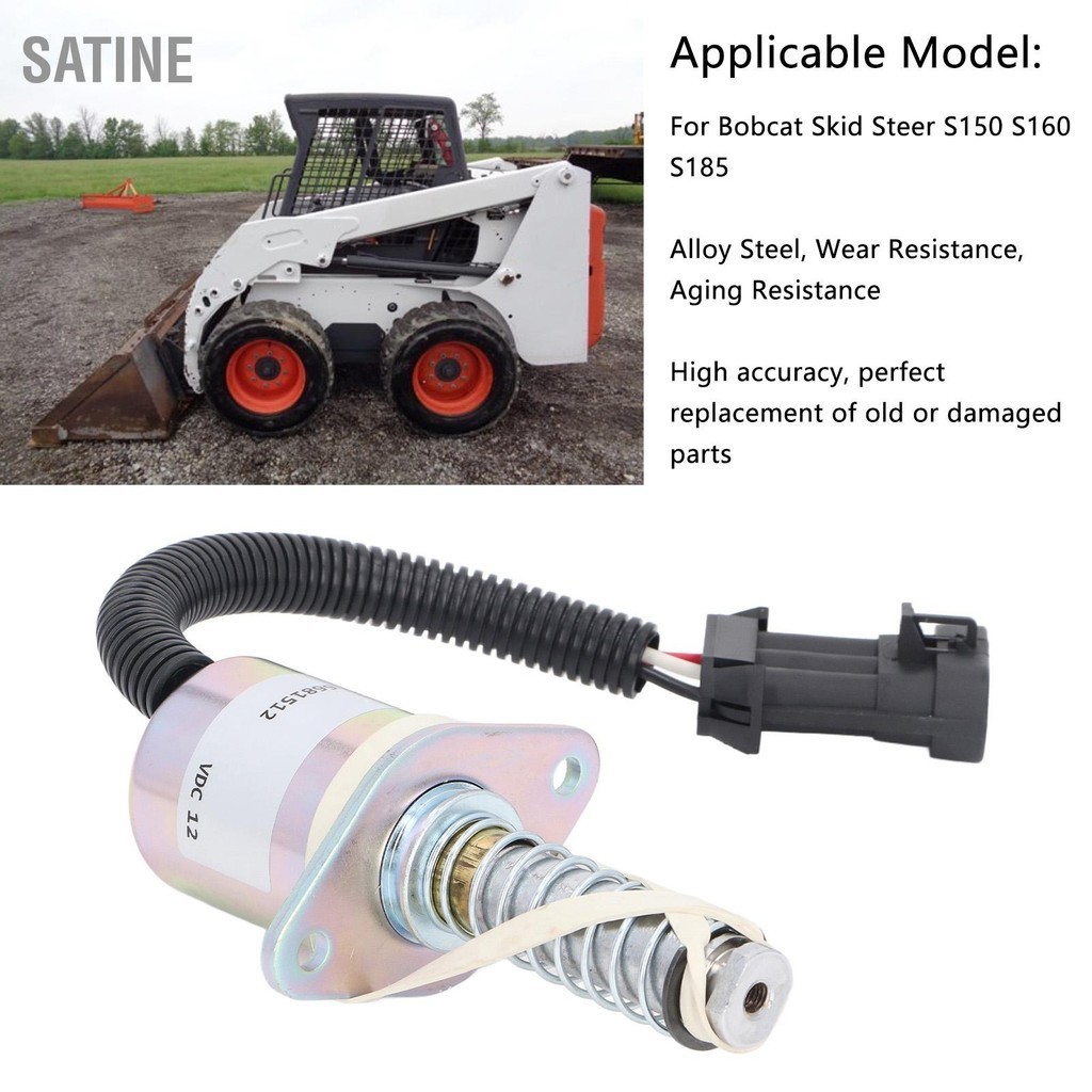 SaTine 12V เบรค Solenoid วาล์ว 6681512 การใช้ปิดวาล์ว สำหรับ Bobcat ...