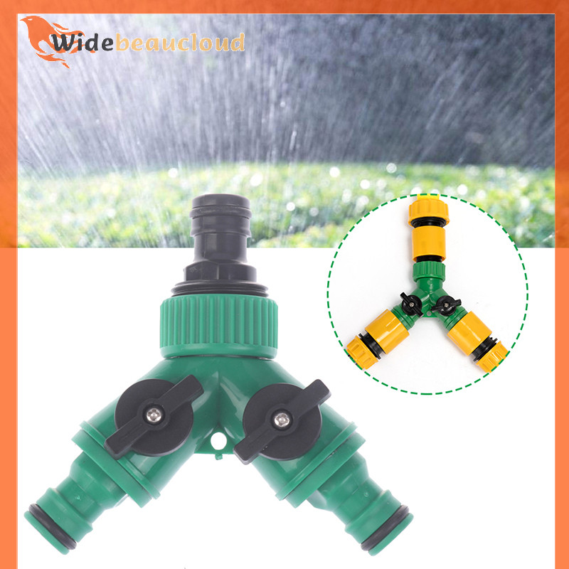 Widebeaucloud 2 Way Garden Water Pipe Connectors อะแดปเตอร์ท่อ Y Shape ...