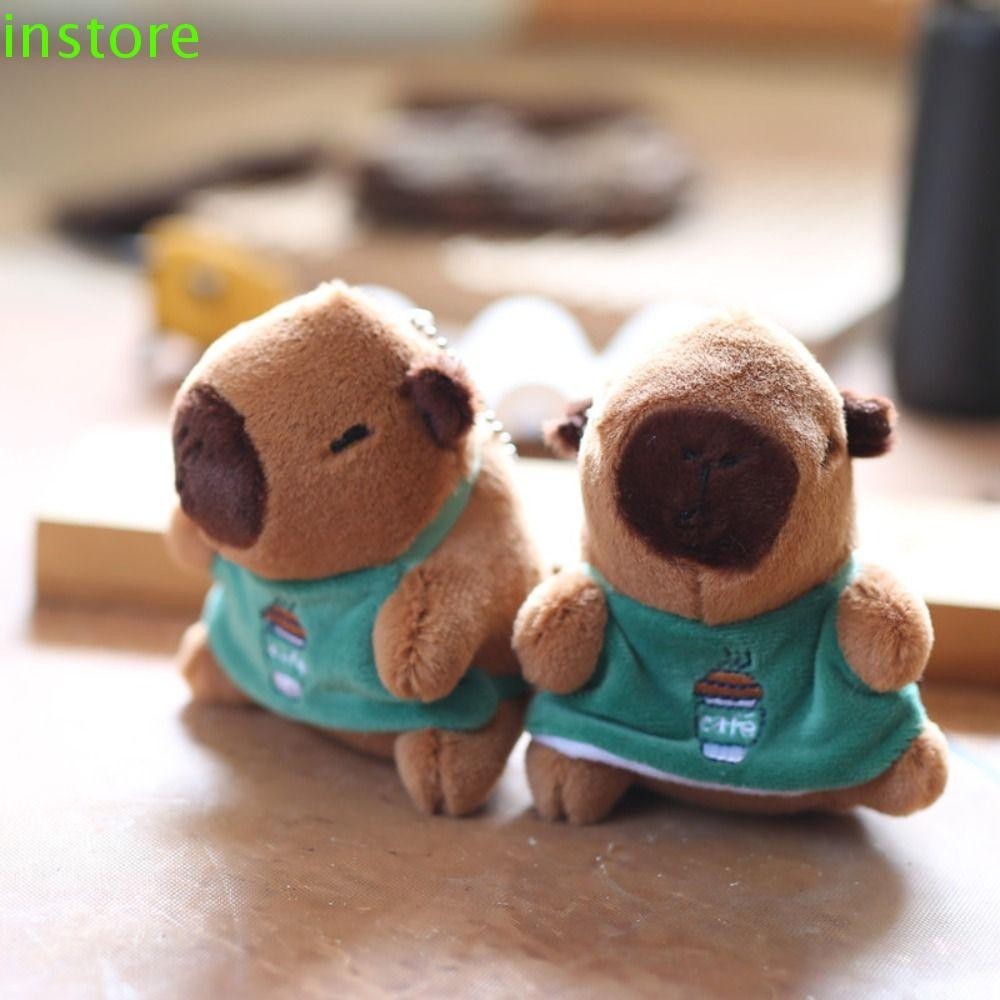 Instore Capybara พวงกุญแจ, PP ผ้าฝ้าย Plush ตุ๊กตา Capybara ตุ๊กตาจี้, ตุ๊กตาตุ๊กตา 3D จี้ ...