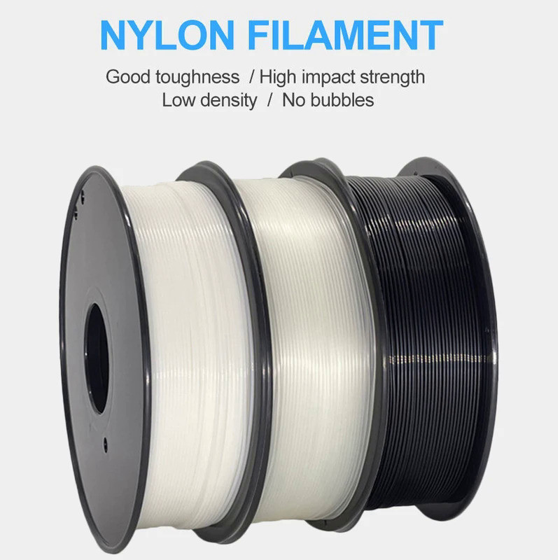 Nylon 3D Printer Filament PA Polyamide 1.75mm High Tensile Strength Flexibility Sublimation 250 ...