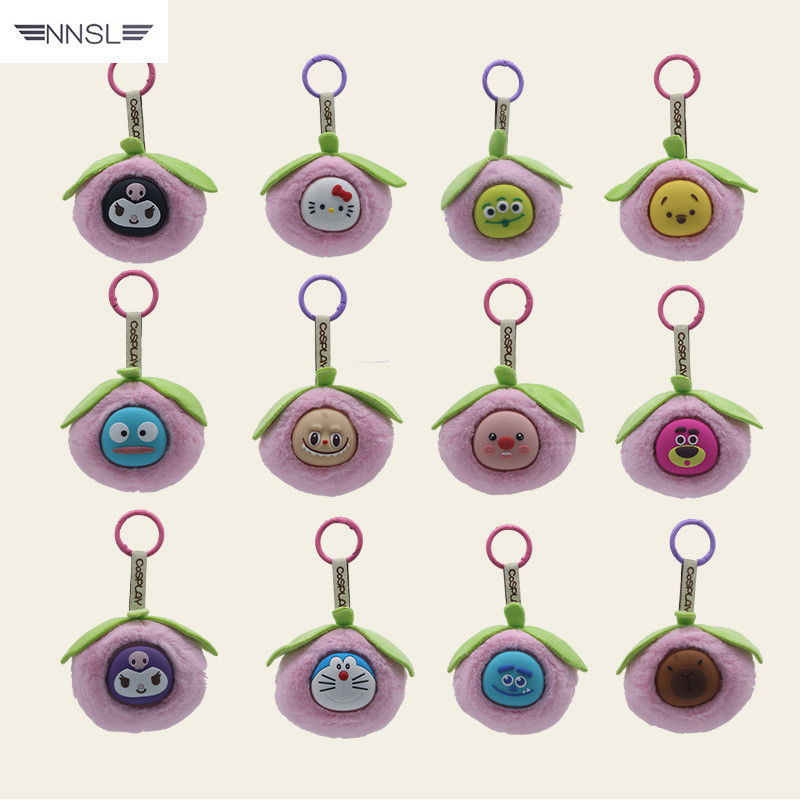 Ansalonnn พวงกุญแจตุ๊กตาซีรีส์ผลไม้สร้างสรรค์ kapibara labu หมีสตรอ ...