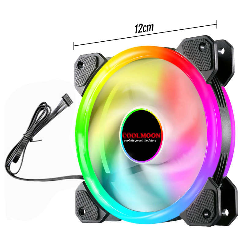 Coolmoon พัดลมระบายความร้อน พัดลมเคส ประสิทธิภาพสูง Cooling Fan RGB Hub ...