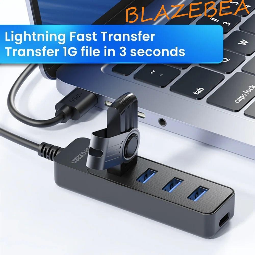 Blazebea ฮับ USB 3.0, แท่นขยาย 4 พอร์ต USB 3.0 Splitter, มัลติฟังก์ชั่นพร้อมพอร์ต Type C ความ ...