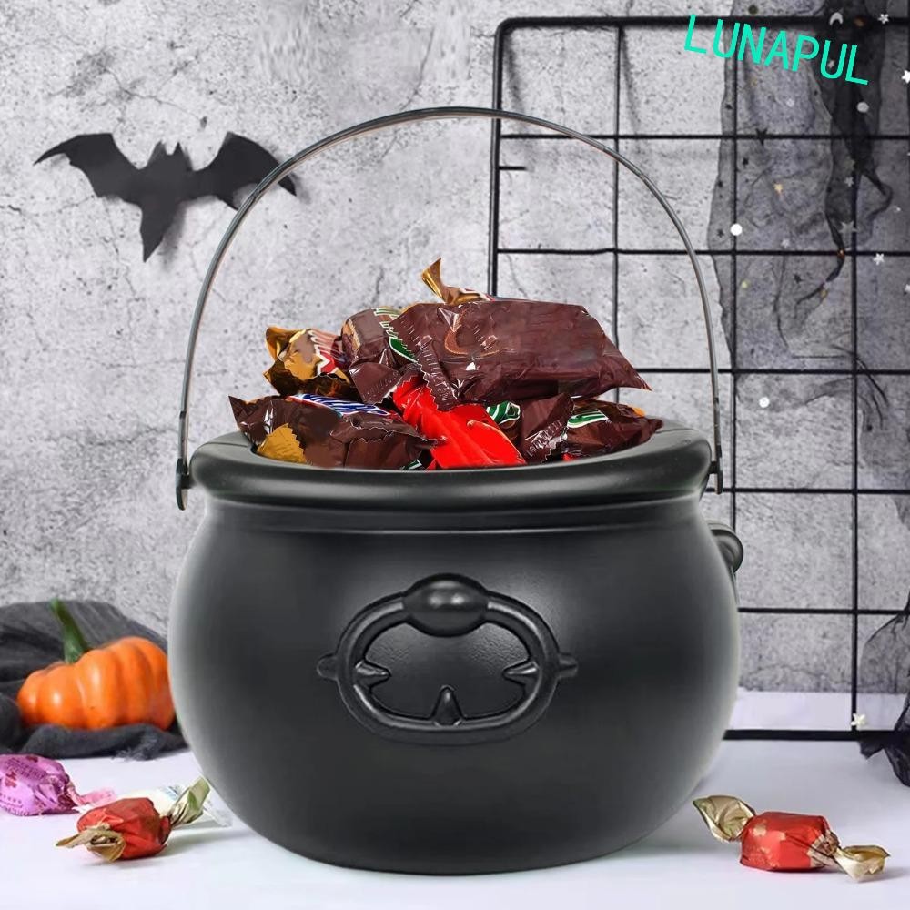 Lunapul Witch Candy Bucket, ขนาดใหญ่ Black Wizard Witch Cauldron, Party ...