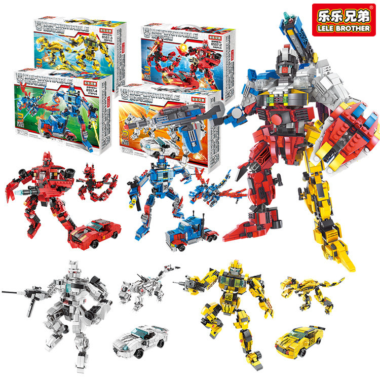 Lele Brothers Creative Transformers Robot 8557 Bumblebee Optimus Prime ...