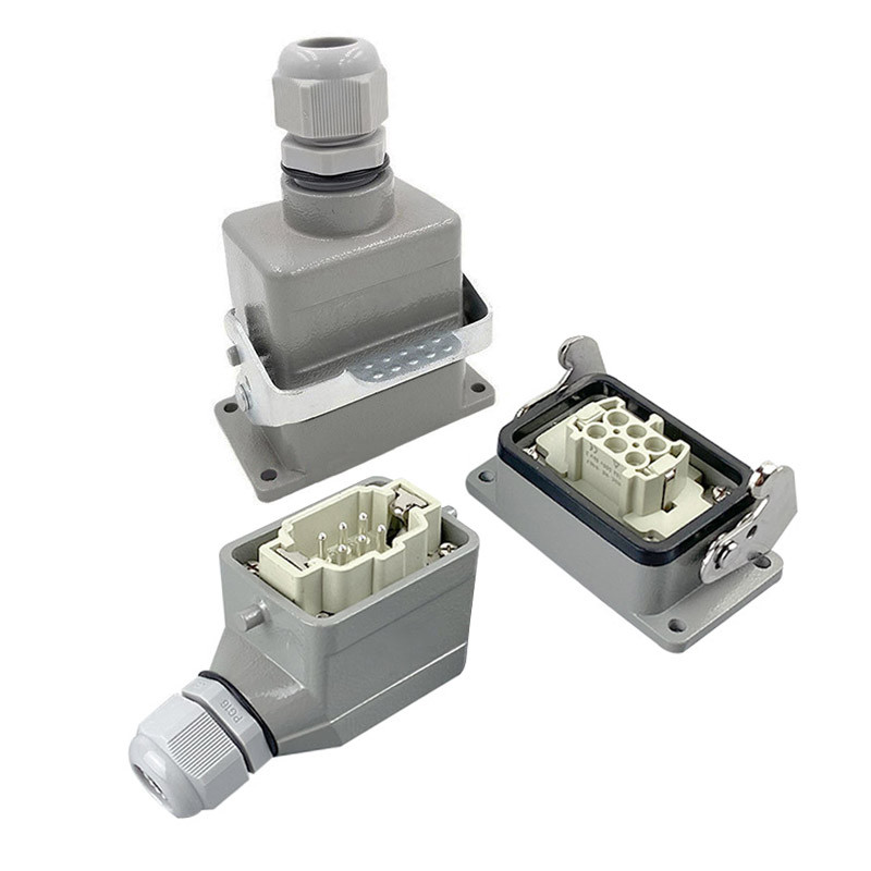 Heavy Duty Connectors HDC-HE-006-1/2/3/4-L F/M 6pin สกรูเชื่อมต่อ 16A ...