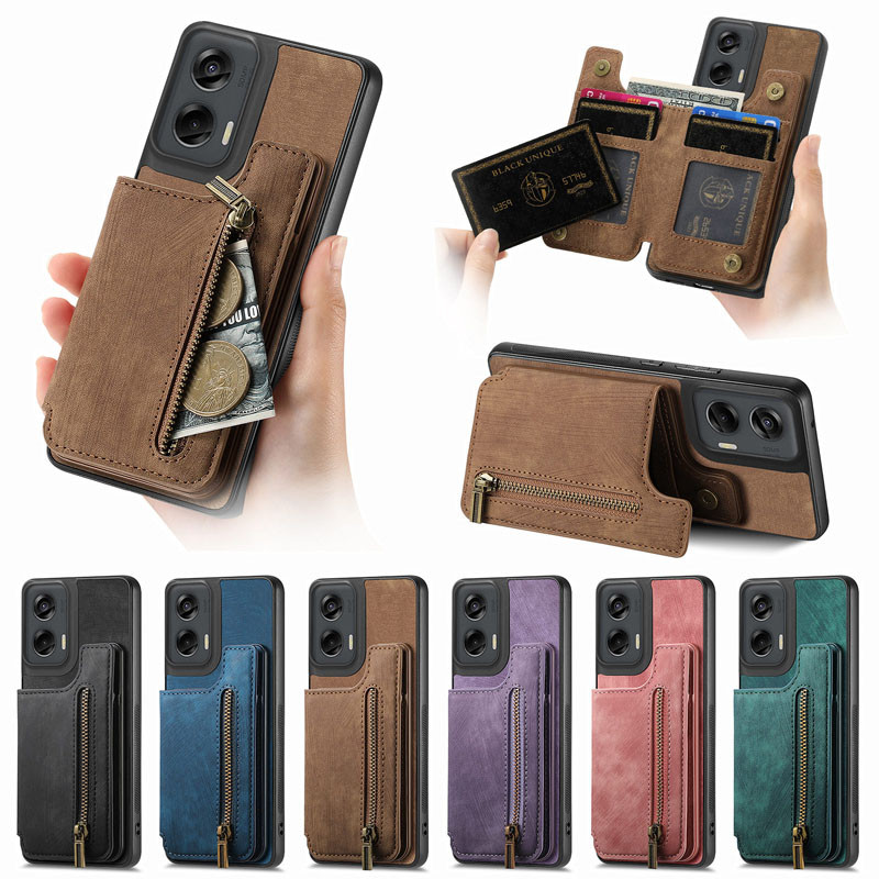 Retro กระเป๋าสตางค์ Oppo Reno 12 11f 11 10 8t 8z 7z 8 7 5 6z 5k Pro