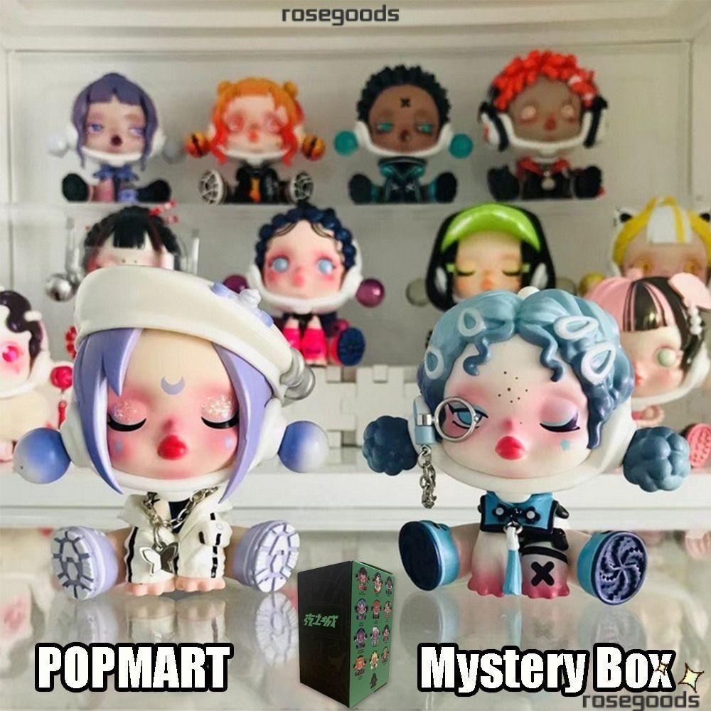 Rose POPMART, กล่องการ์ตูน SKULLPANDA, ฟิกเกอร์อนิเมะน่ารัก Kawaii สุด ...