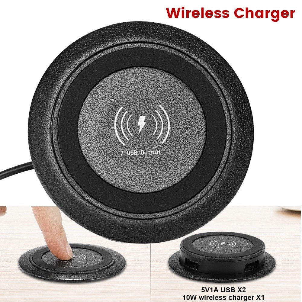 Qi Fast Wireless Charger Pop-up Desktop ฝัง Fast Charging พร้อมพอร์ต ...