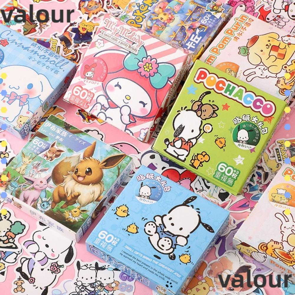 Valour 60 ชิ้นสติกเกอร์, DIY Hello Kitty Sanrio สติกเกอร์, การ์ตูน ...