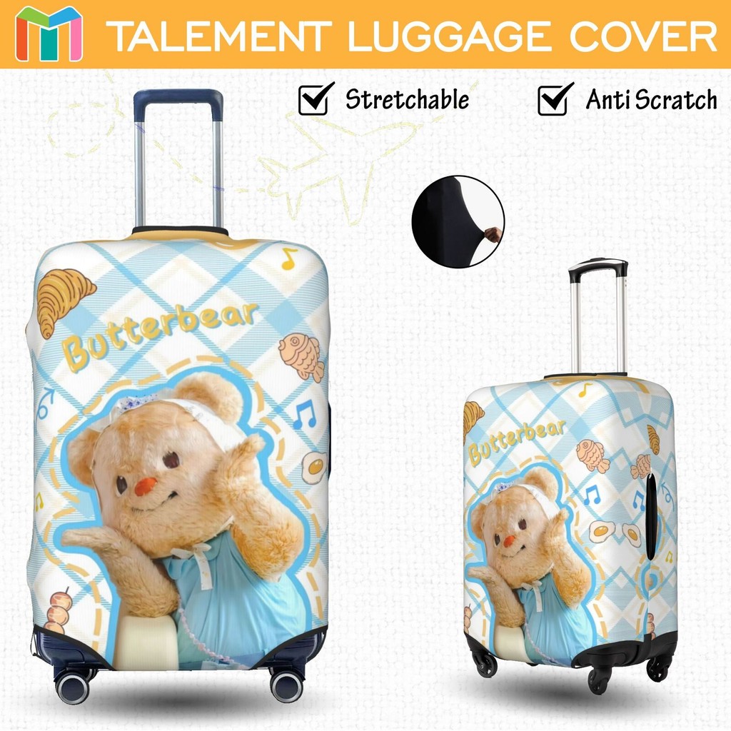 ผ้าคลุมกระเป๋าเดินทาง ผ้าสแปนเด็กซ์ แบบยืดหยุ่น ยืดหยุ่น Butter Bear ...