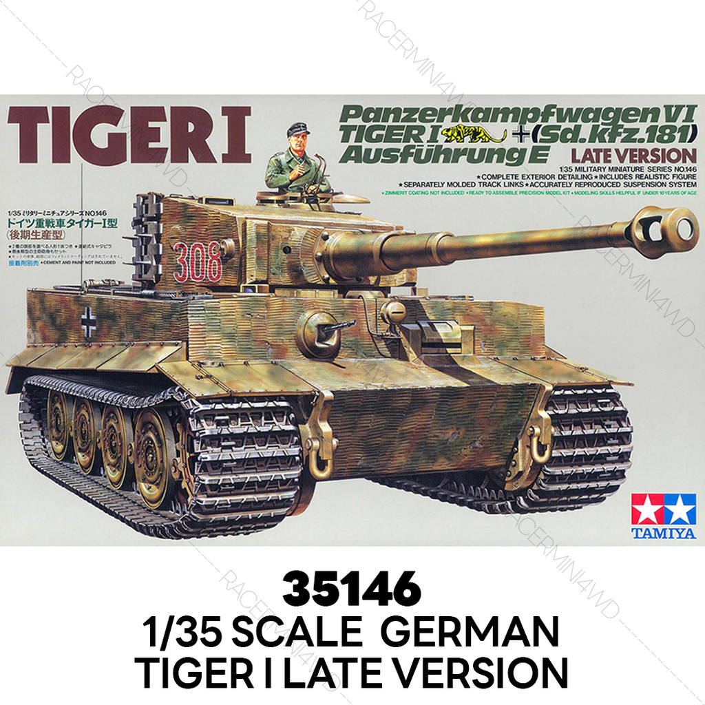 TAMIYA 35146 Model Kit 1/35 German Tiger I Late Version | Shopee Thailand