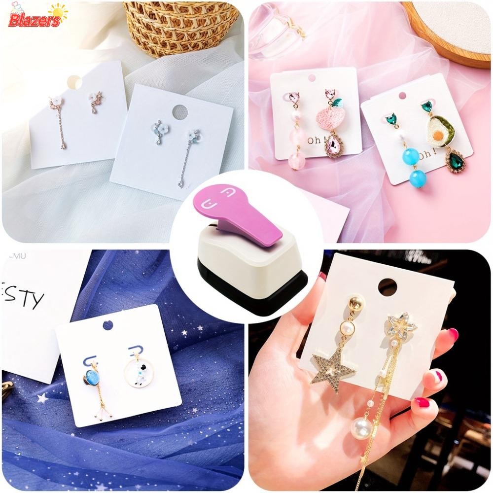 BLAZERS เจาะรูการ์ดต่างหู, DIY Metal Embosser, Punch Perforator การเจาะ ...