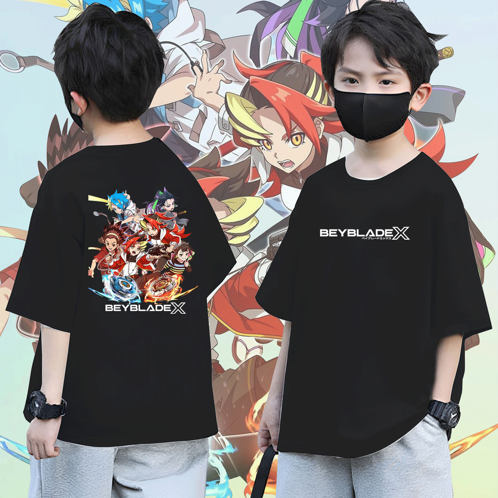 【KIDS】เสื้อยืดเด็ก jaxon cross - beyblade Beyblade X เสื้อยืดเด็กผ้า ...