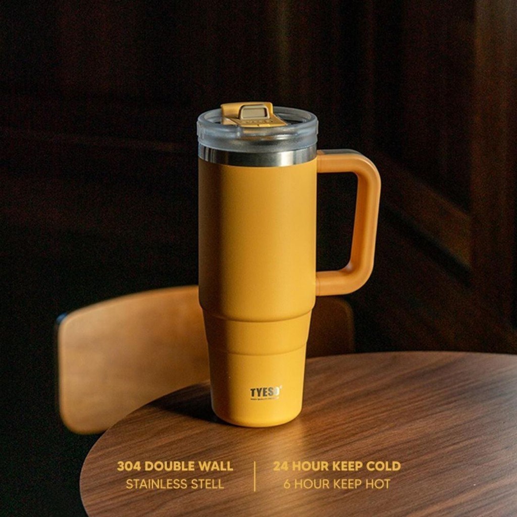 TYESO HANDLE TUMBLER แก้วสแตนเลส 304 ขนาด 900-1200ml.(30-40oz) เก็บเก็บ ...