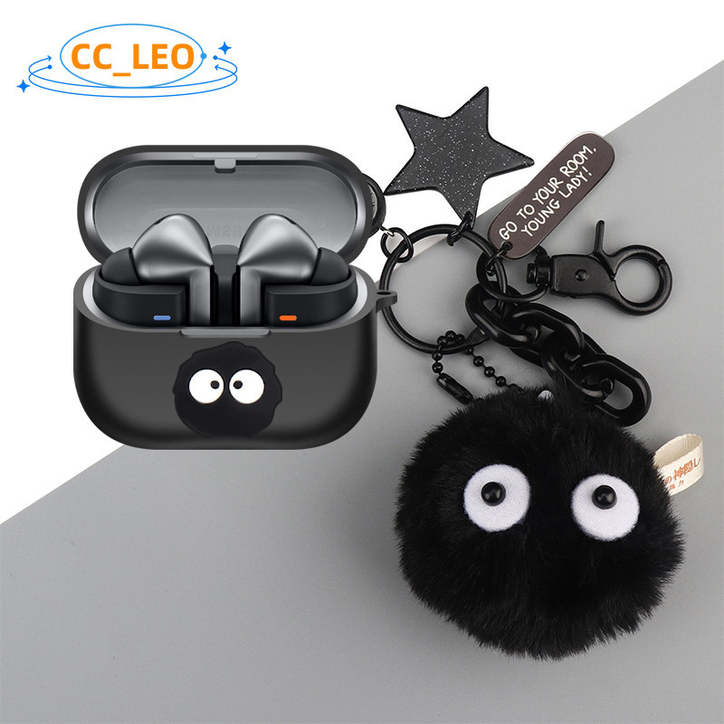 For Samsung Galaxy Buds3 Case Cartoon Coal Ball Keychain Pendant ...