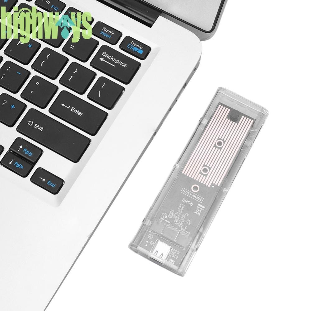 M.2 NVME PCIe NGFF SATA Dual Protocol Clear SSD Case USB3.1 Type C 10Gbps [highways.th] | Shopee ...