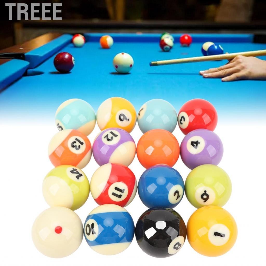 Treee ลูกบิลเลียดโต๊ะพูลชุดเรซิ่น 16 ชิ้นสำหรับฝึกซ้อม | Shopee Thailand
