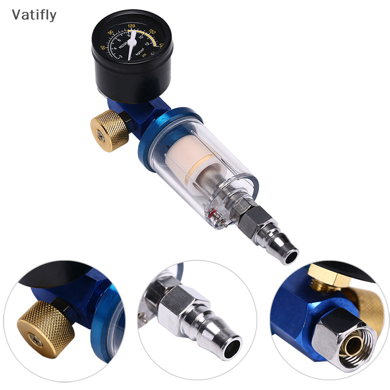 ใหม่ Gun Kit Air Regulator Gauge & In-line Air Oil Water Separator ...