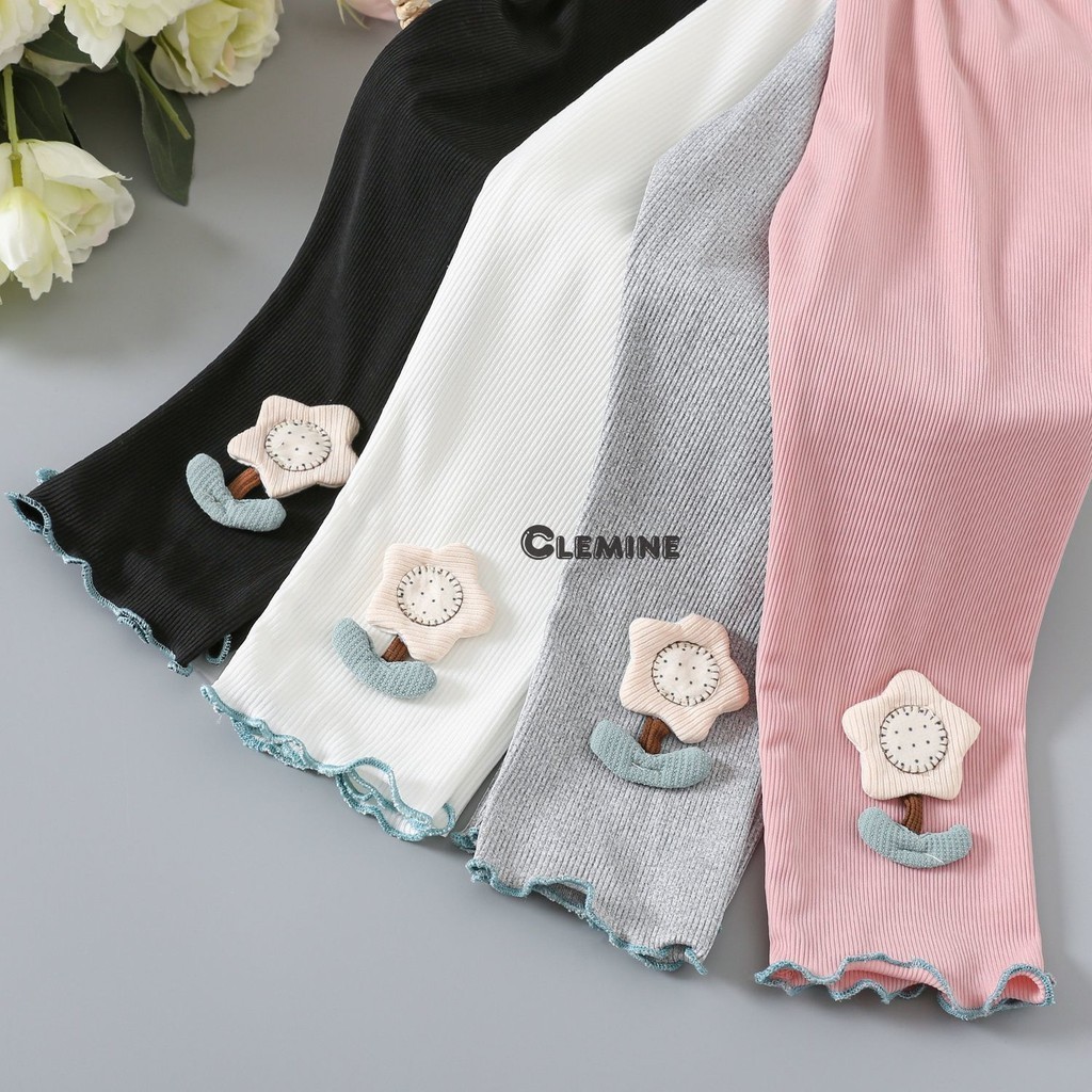 Clemine เลกกิ้งเด็กผู้หญิงผ้าไหมน้ําแข็งบางกางเกงเด็ก | Shopee Thailand