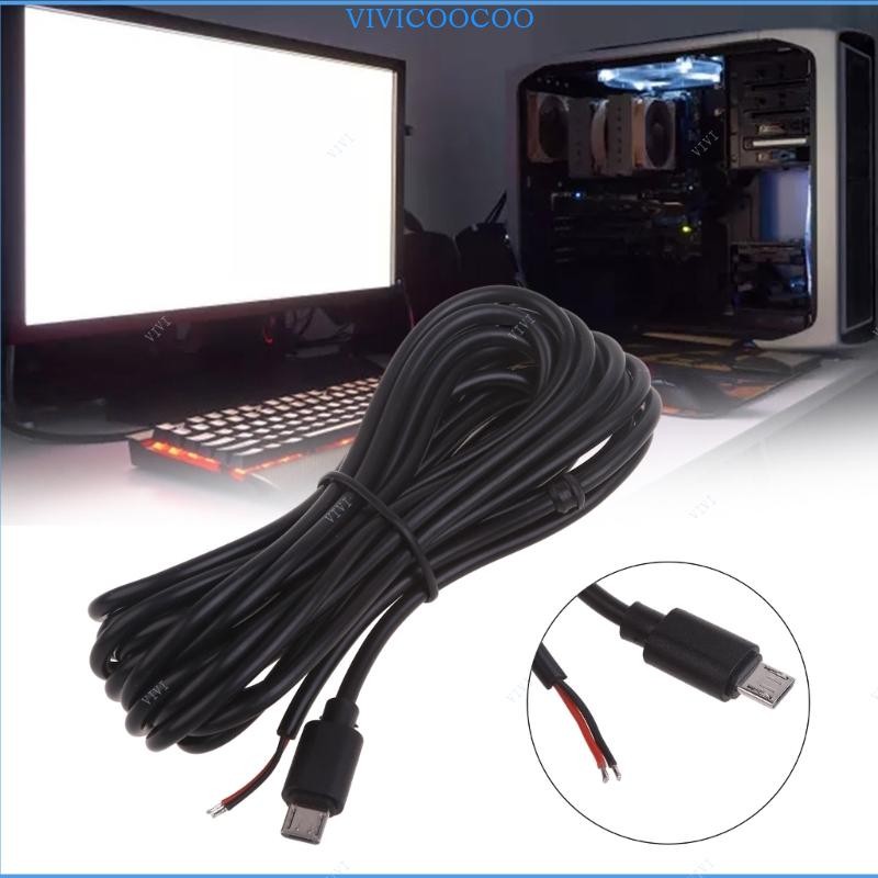 Vivi 13ft Micro USB ปลั๊กชายสายชาร์จ 2 สาย MicroUSB Pigtail สาย DIY ...